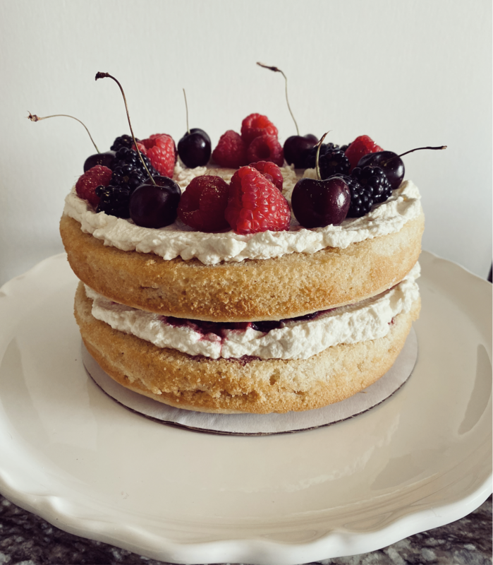 Order White Cake with Chantilly & Berries fresh from Switch Bakery